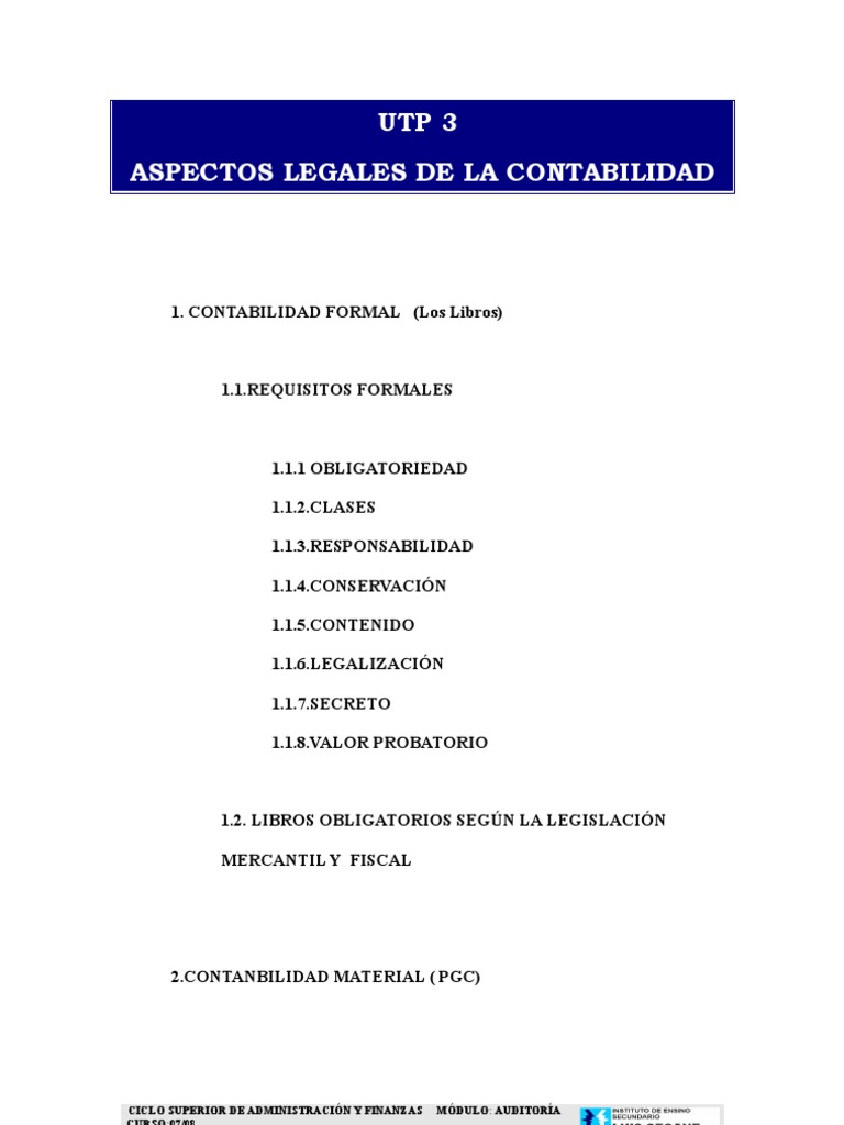 Aspectos Legales de La Contabilidad | PDF | Contabilidad | Business
