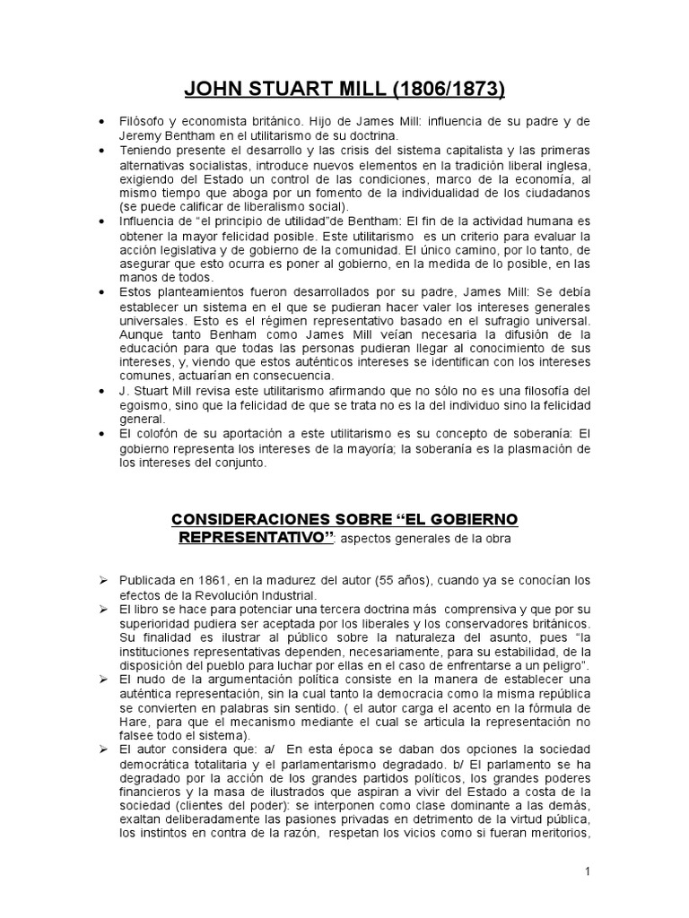 John Stuart Mill | PDF | Utilitarismo | John Stuart Mill