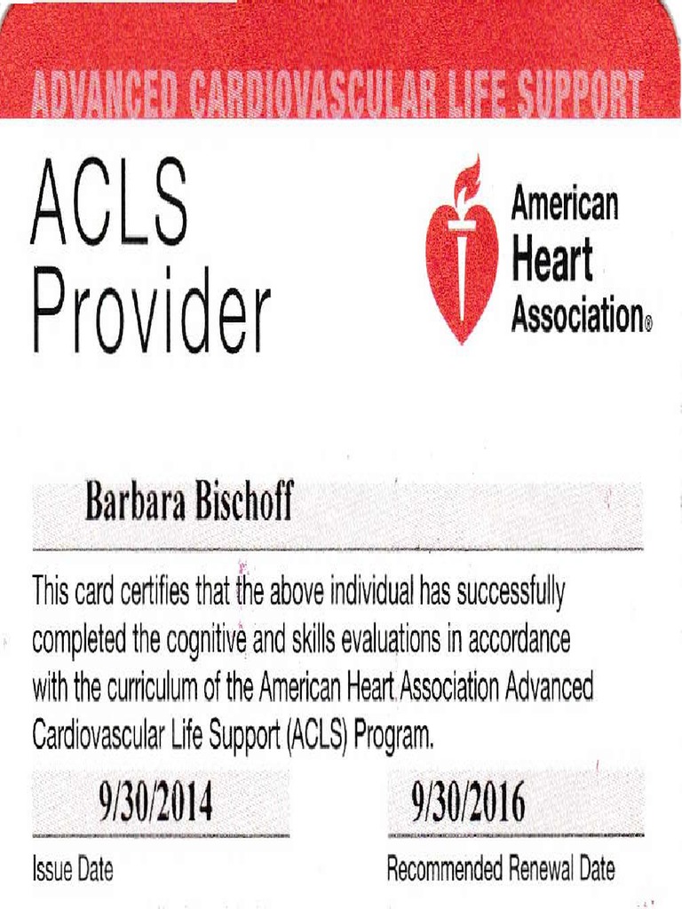 Acls Card | PDF | Sports & Recreation