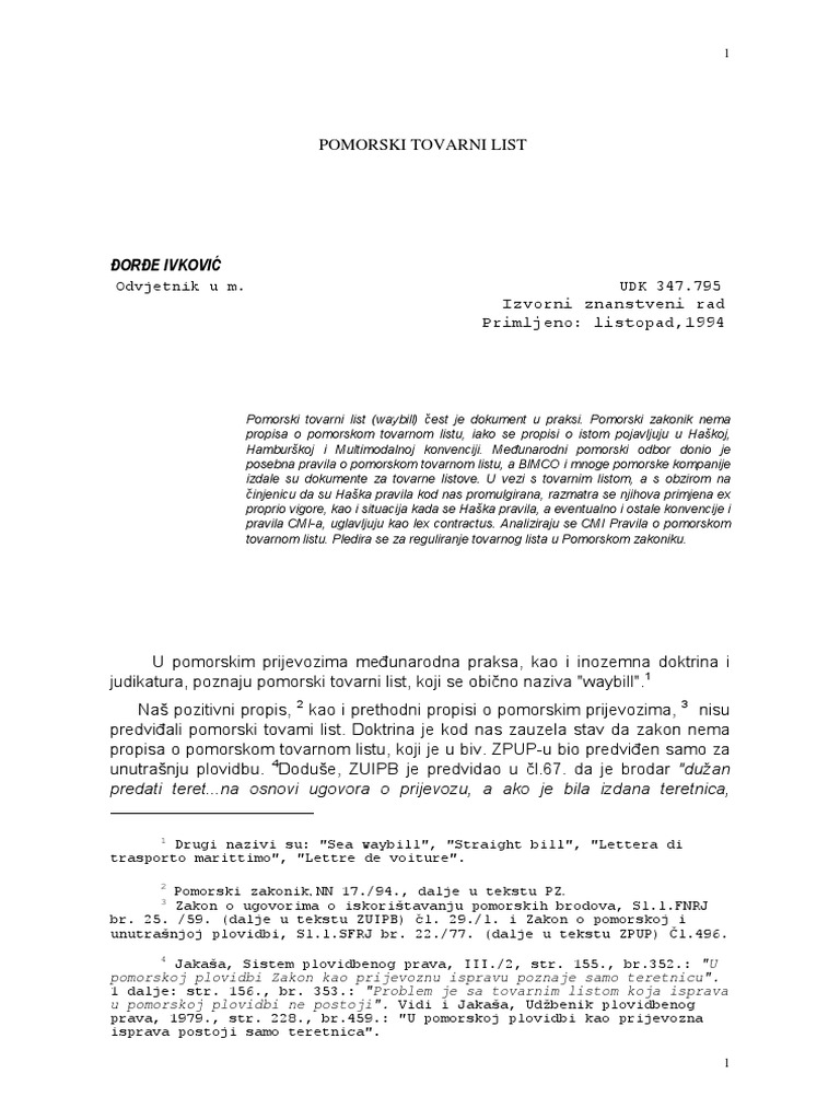 Tovarni List | PDF