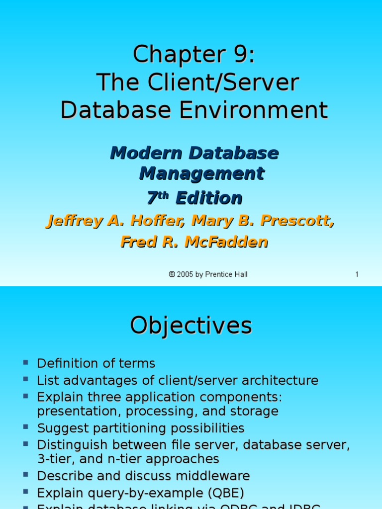 The Client/Server Database Environment | PDF | Microsoft Access | Databases