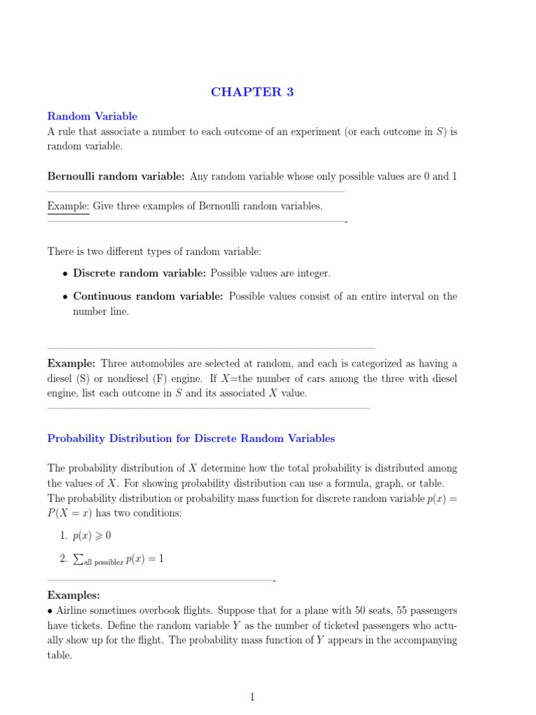 Random Variables (40 | PDF | Poisson Distribution | Teaching Mathematics