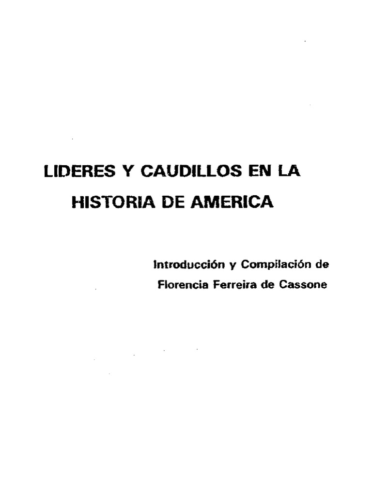Caudillos en la Historia Americana | PDF | Sociedad | Sociología