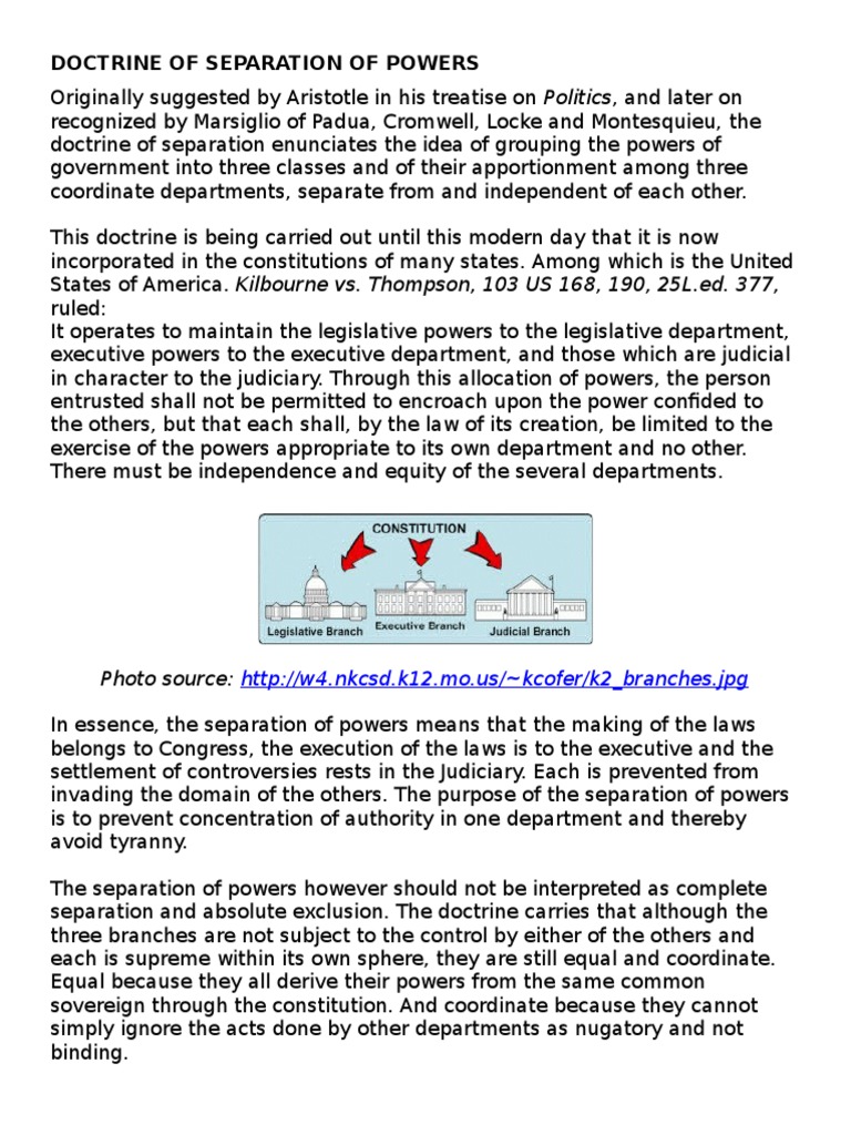Separation of Power | PDF | Separation Of Powers | United States Congress