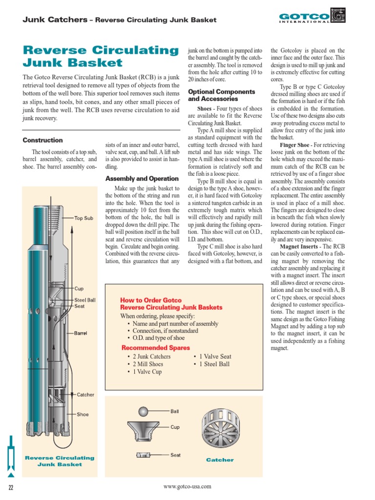 Reverse Circulating Junk Basket | PDF | Magnet | Electricity
