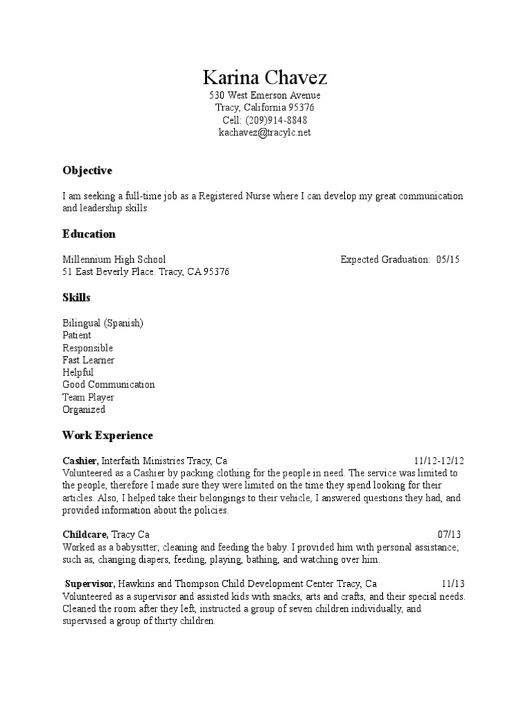 Karina Chavez Resume | PDF