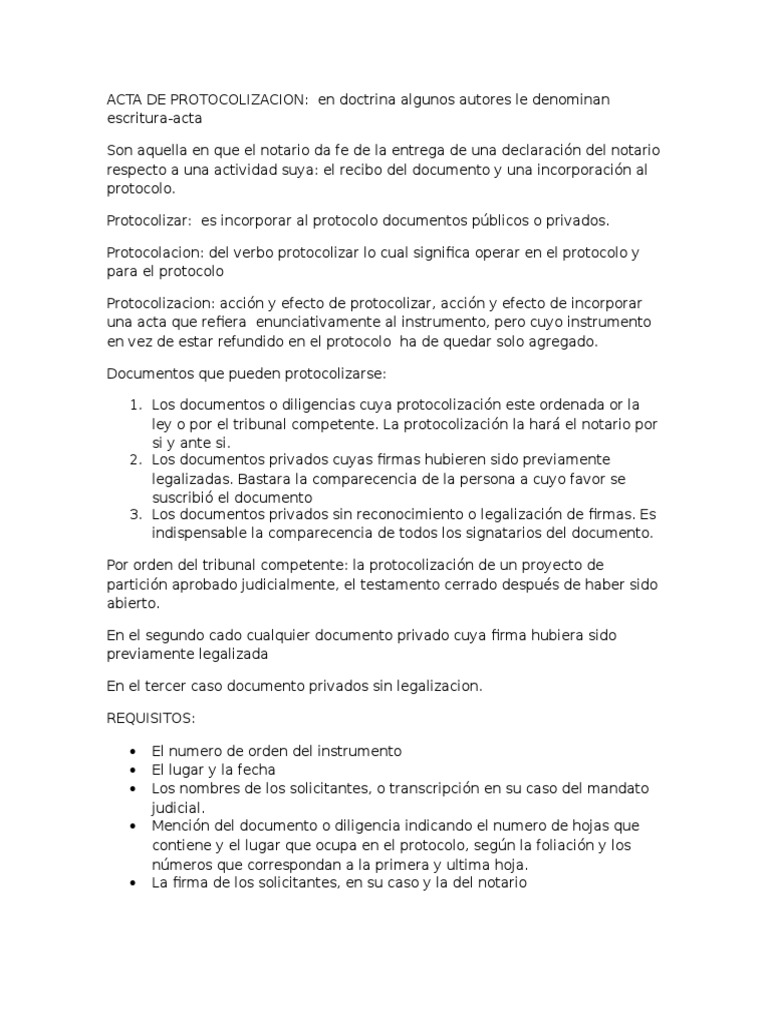 Acta de Protocolizacion | PDF | Información del gobierno | Justicia