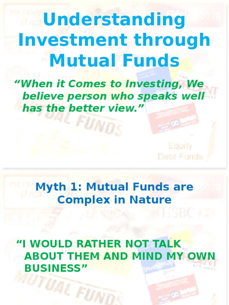 Understanding Investment Through Mutual Funds | PDF | Mutual Funds ...