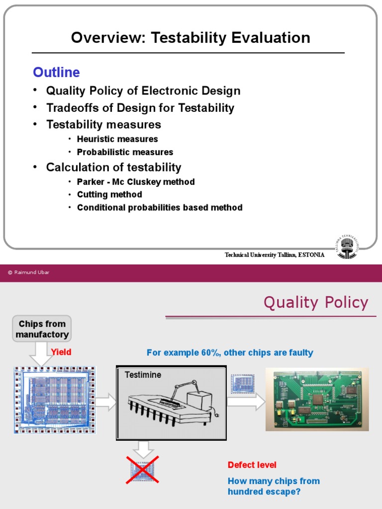 Overview: Testability Evaluation: Outline | PDF | Electronic Circuits ...