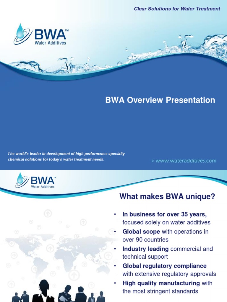 BWA Overview Presentation: Clear Solutions For Water Treatment | PDF ...