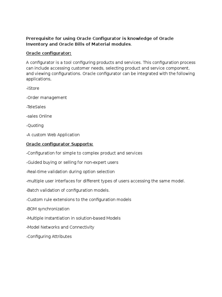 Oracle Configurator Pdf Oracle Database User Interface