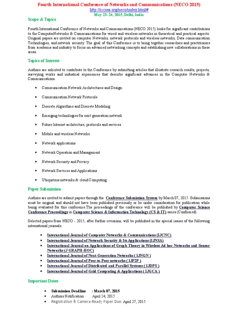 Neco | PDF | Computer Network | Computer Science