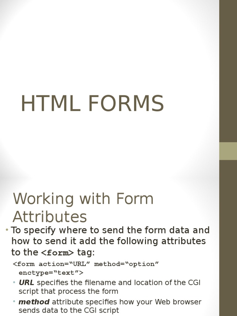 Forms | PDF | Html Element | Html