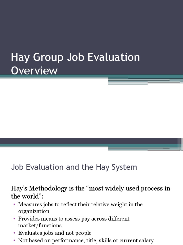 Hay Group Job Evaluation | Download Free PDF | Evaluation | Accountability