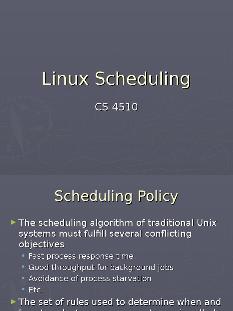Linux Scheduling Ppt Scheduling Computing Concurrency Computer Science