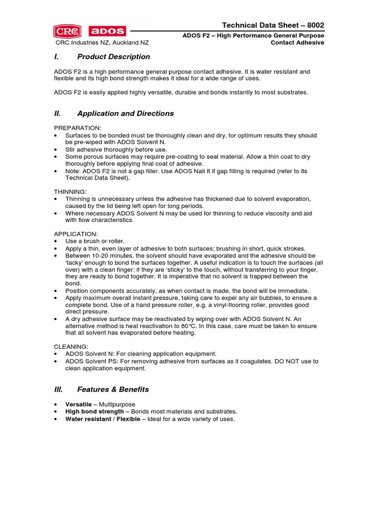 I. Product Description: ADOS F2 - High Performance General Purpose ...