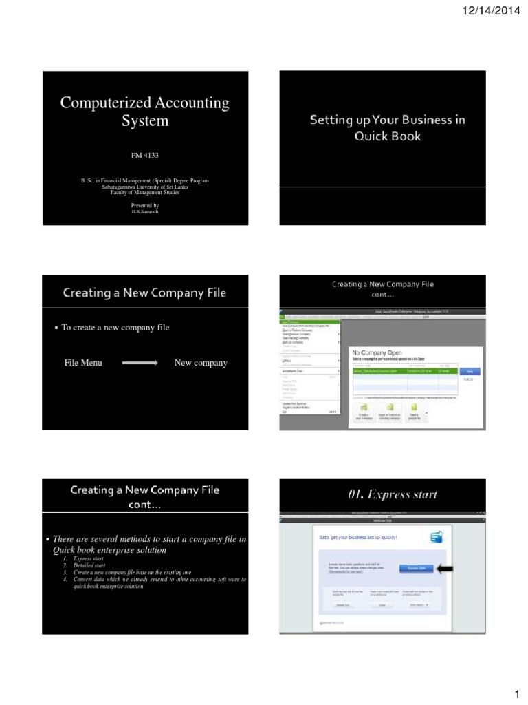 Computerized Accounting System: To Create A New Company File | PDF ...