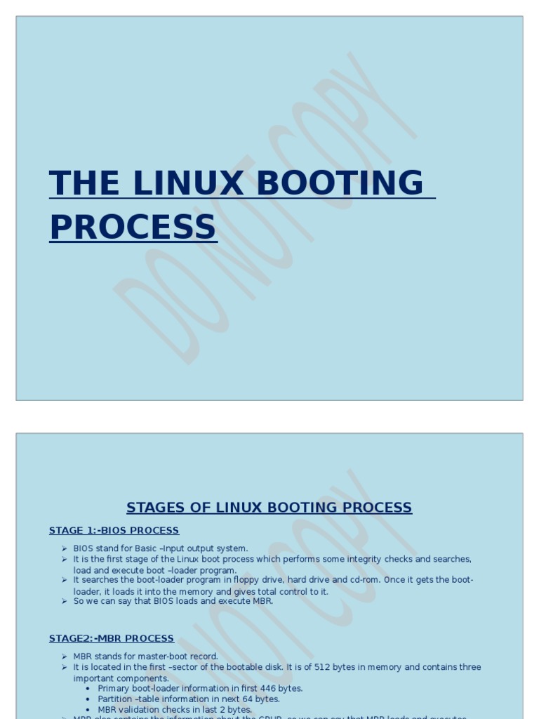 The Linux Booting Process | PDF | Booting | Firewall (Computing)