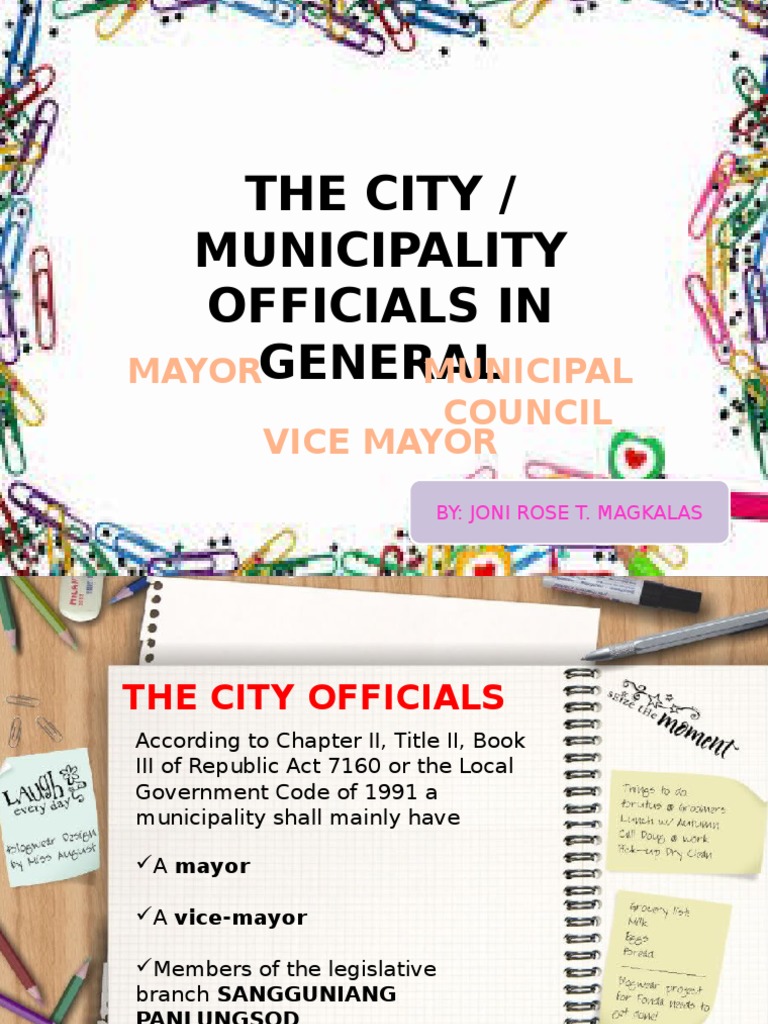 Municipal Officials | PDF | Mayor | Government