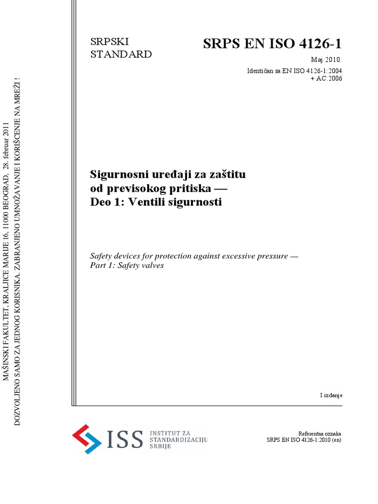 SRPS en 4126-1 | PDF