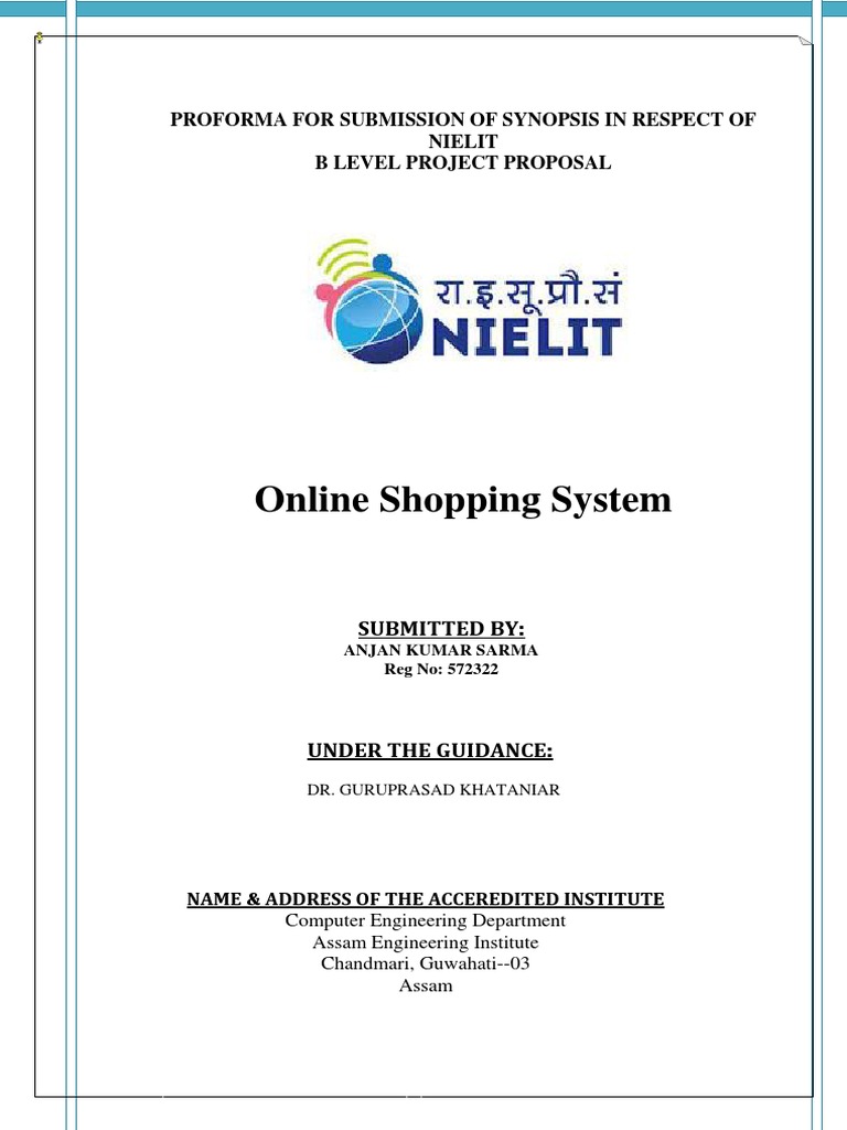 Synopsis Online Shopping | PDF | Online Shopping | Unit Testing