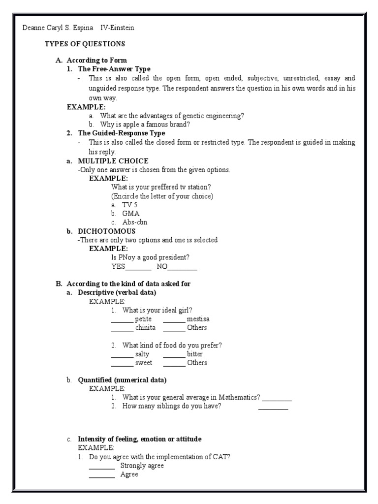 Research Questionnaire | PDF