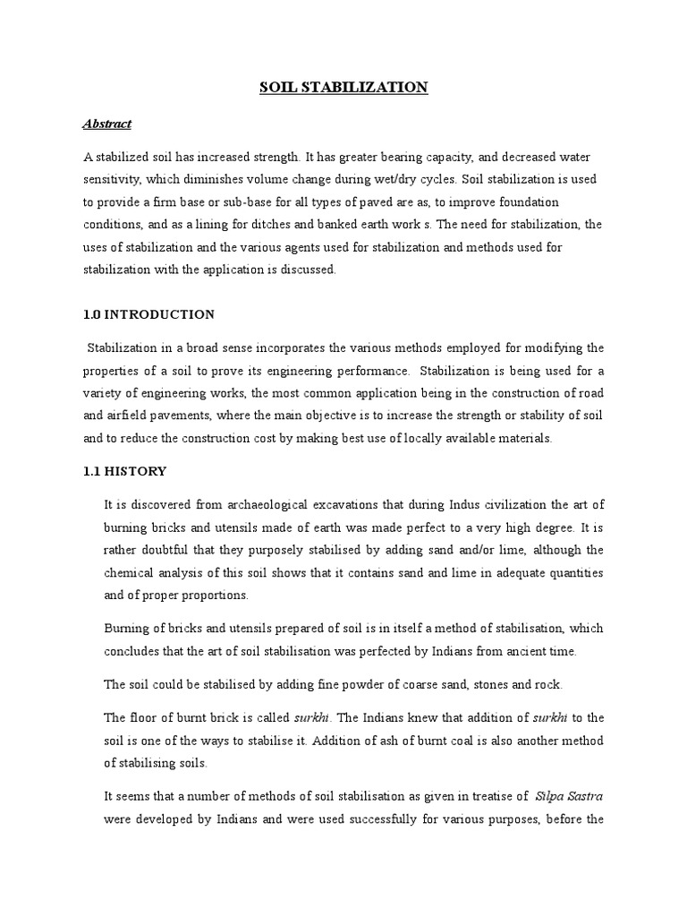 Soil Stabilization ASSIGNMENT | PDF | Soil | Deep Foundation