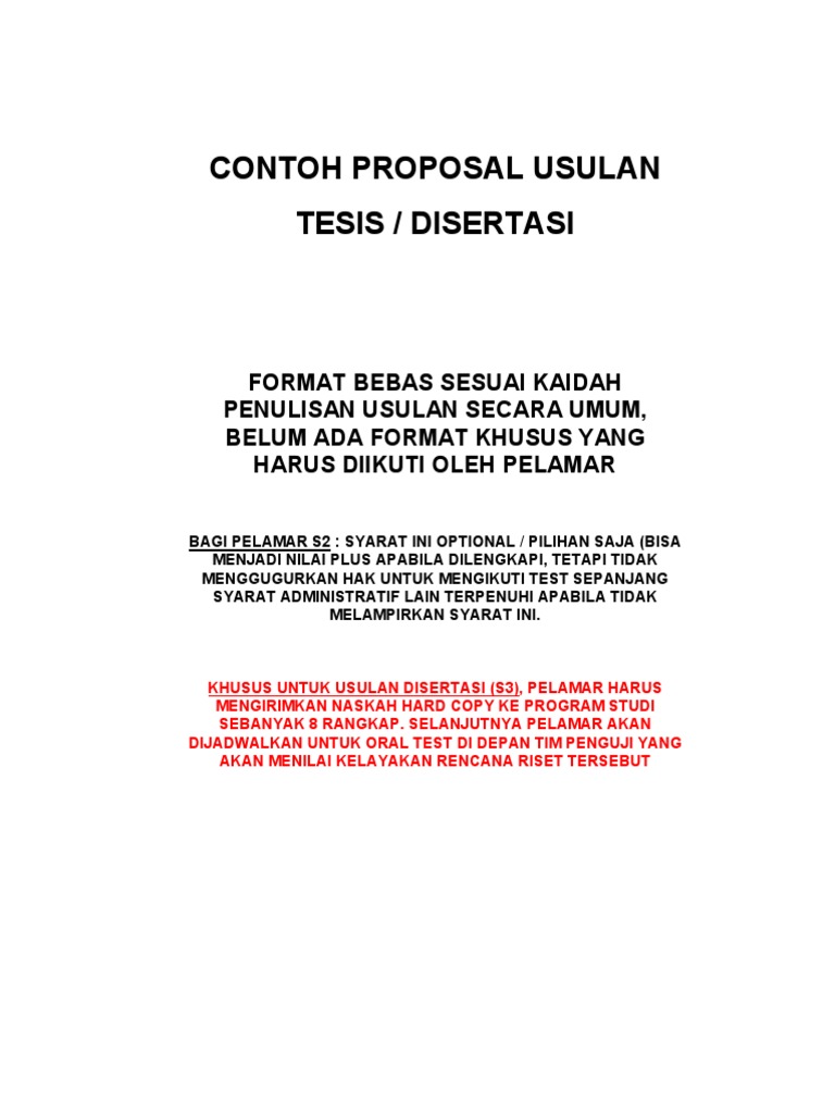 Contoh Usulan Proposal Penelitian | PDF