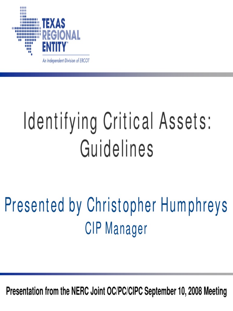 Identifying Critical Assets Guidelines PDF | PDF | Reliability ...