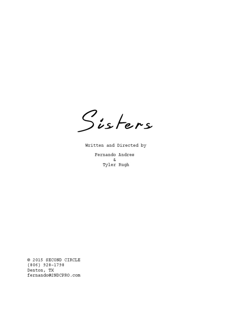 SISTERS (Screenplay) | PDF | Classroom | Leisure