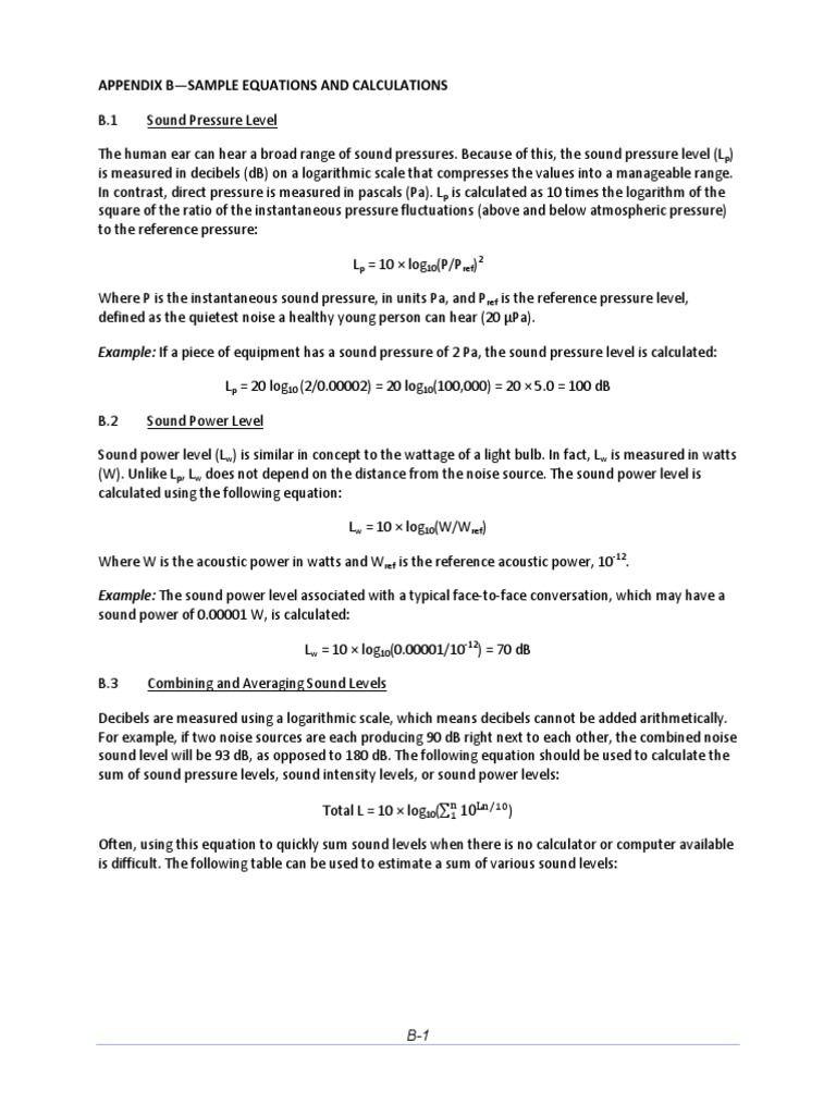 Noise Calculations | PDF | Decibel | Noise