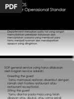 Contoh Prosedur Instruksi SOP Waiter Restoran | PDF