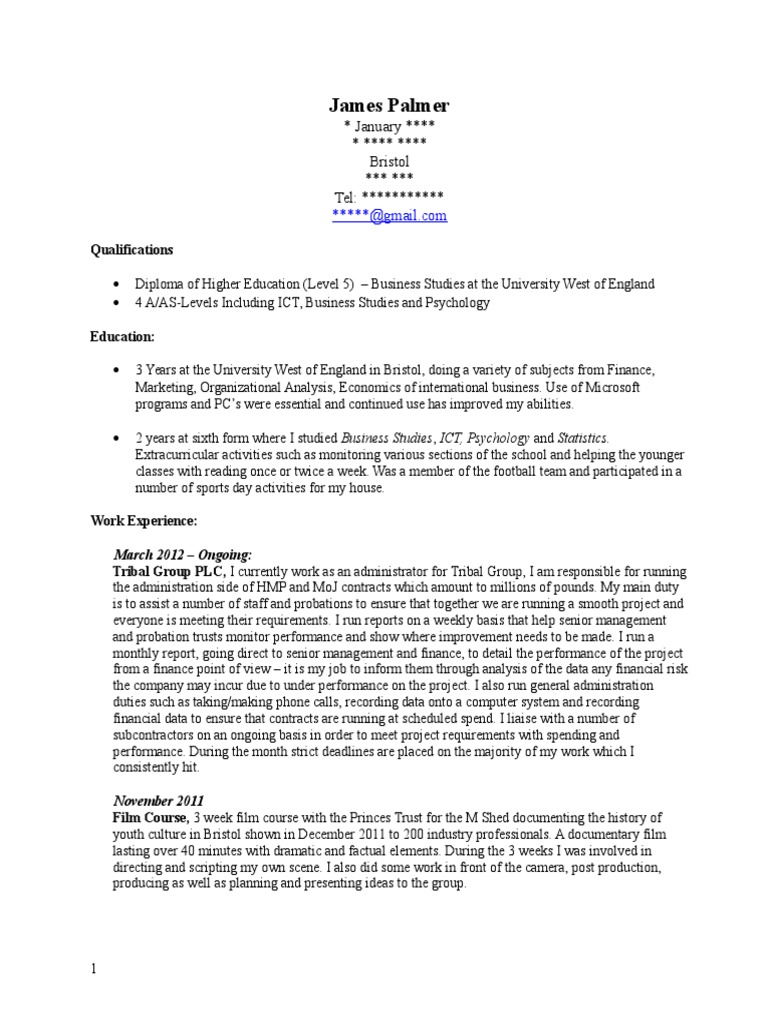 CV Anonymous | PDF | Educational Technology | Gce Advanced Level (United Kingdom)