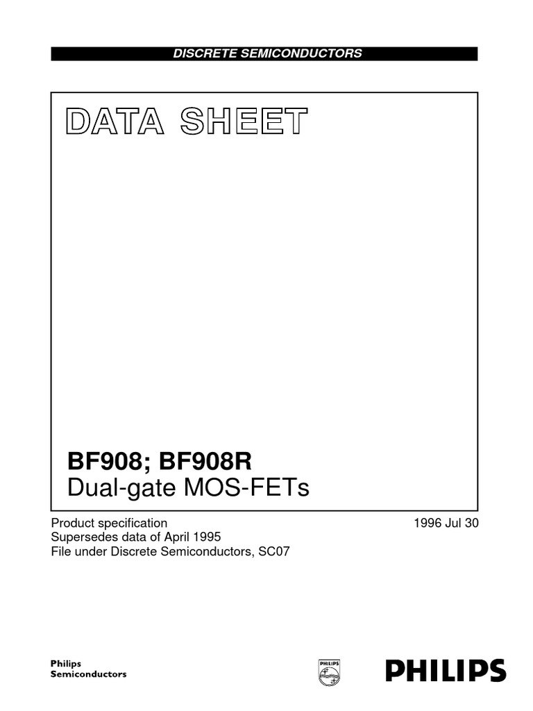 Dual Gate Mosfet Data Sheet PDF | PDF | Field Effect Transistor | Mosfet