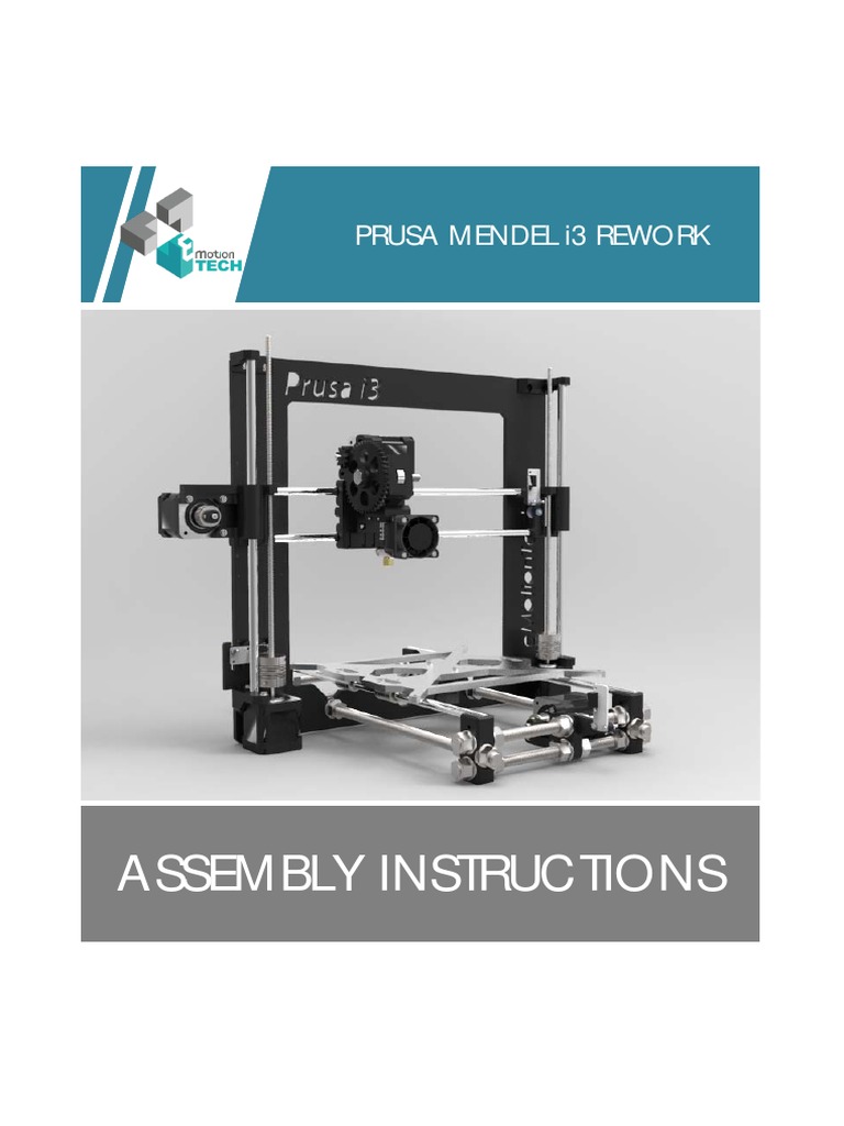 Prusa I3 Rework Assembly Instructions | PDF | Belt (Mechanical) | Nut ...