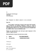Letter Sample - Overdraft Request | PDF | Overdraft | Banking