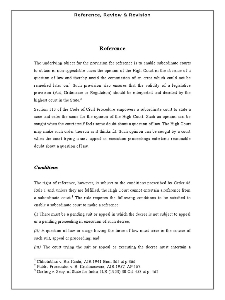 Reference, Review and Revision | PDF | Decree | Lawsuit