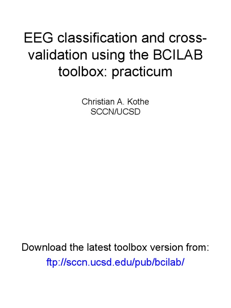 EEGLAB 2010 - BCILAB - Instructions and Practicum | PDF | Matlab | Areas Of Computer Science