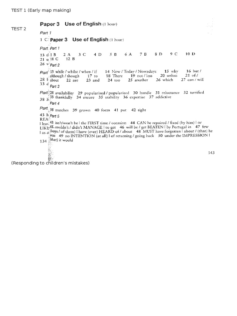 Use of English Answers | PDF