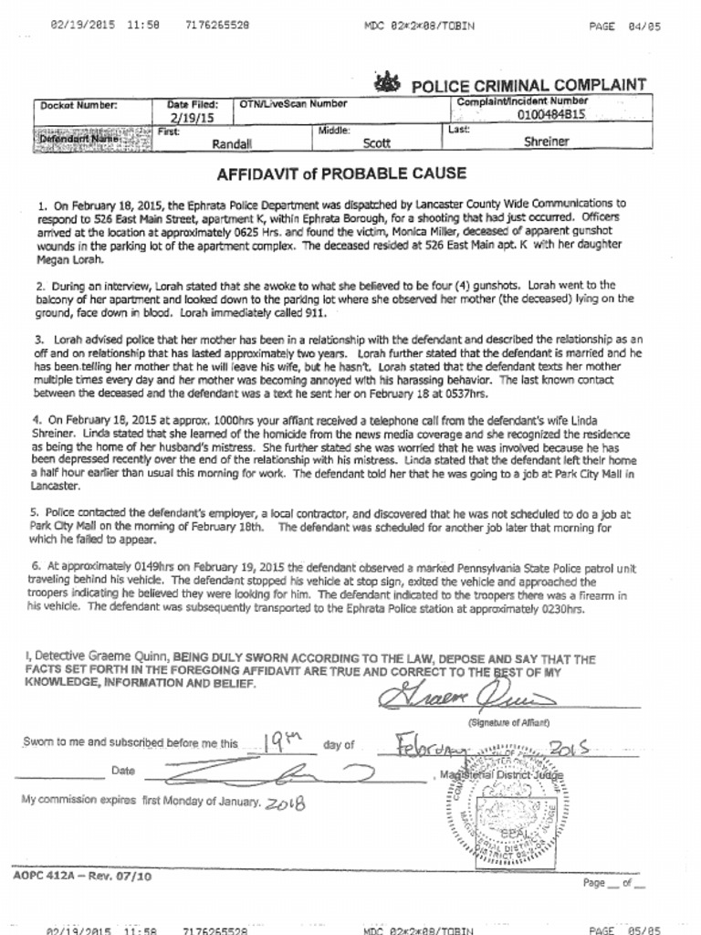 Affidavit of Probable Cause | PDF