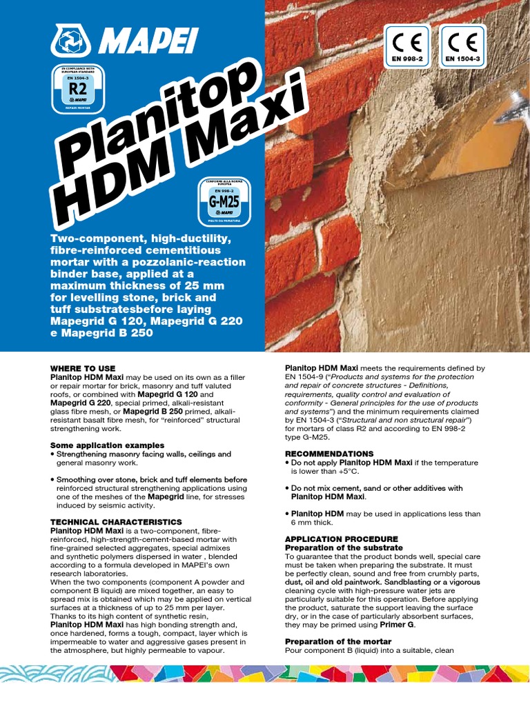 Planitop HDM Maxi | Mortar (Masonry) | Concrete
