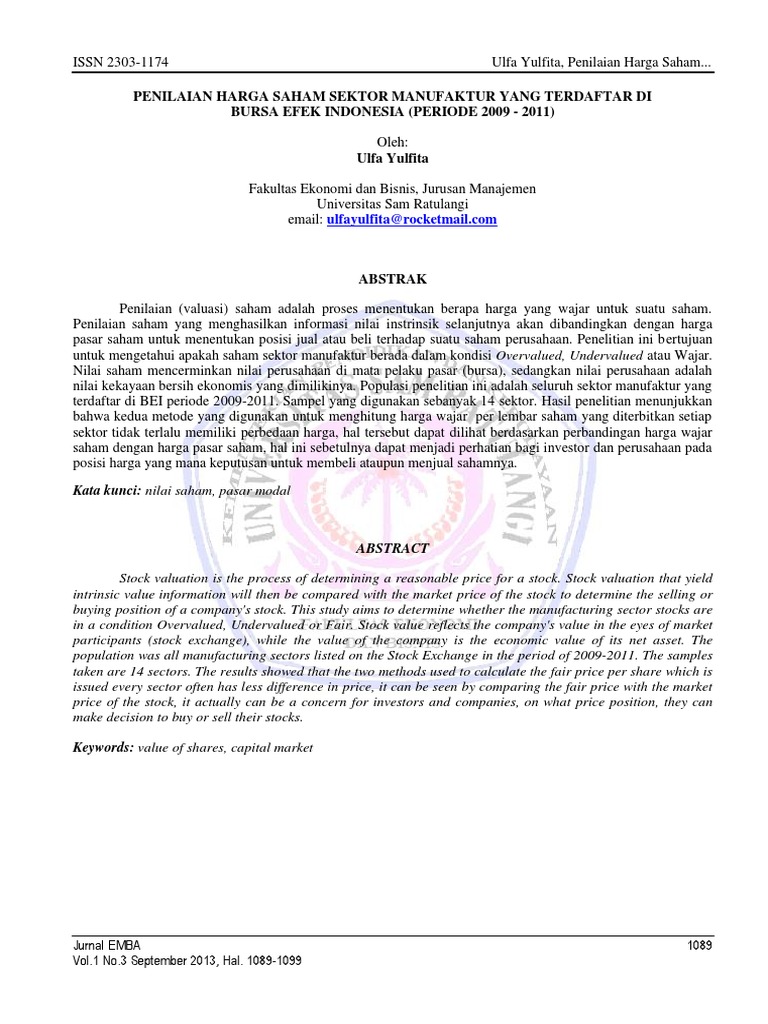 Metode DDM Dan DFCF | PDF