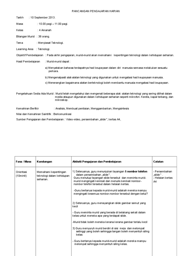 RPH Sains Guna 5 Fasa Needham | PDF