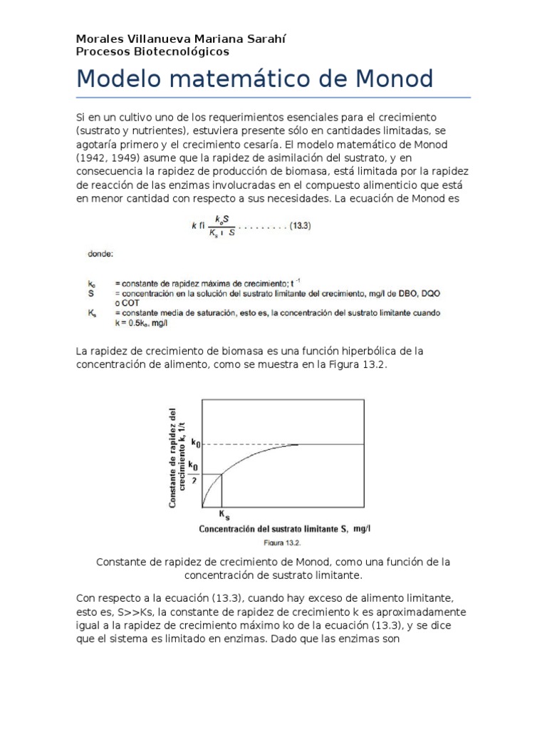 Modelos de Monod y Michaelis-Menten | PDF | Enzima | Química
