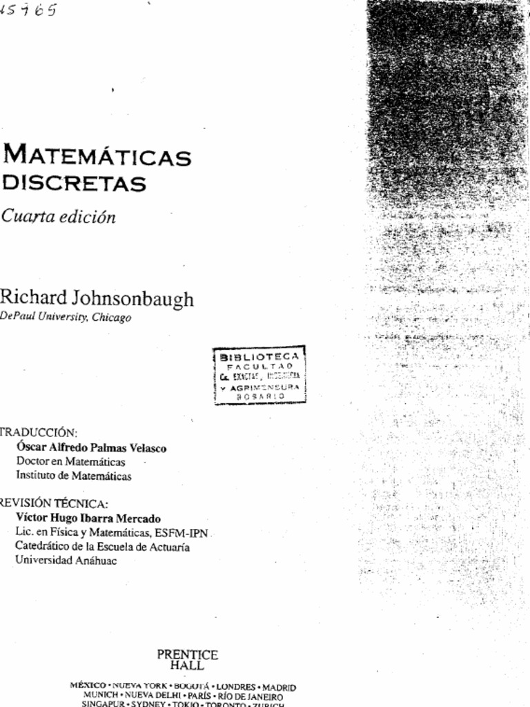 Matematicas Discretas Richard Jonhsonbaugh 4 Edicion PDF | PDF