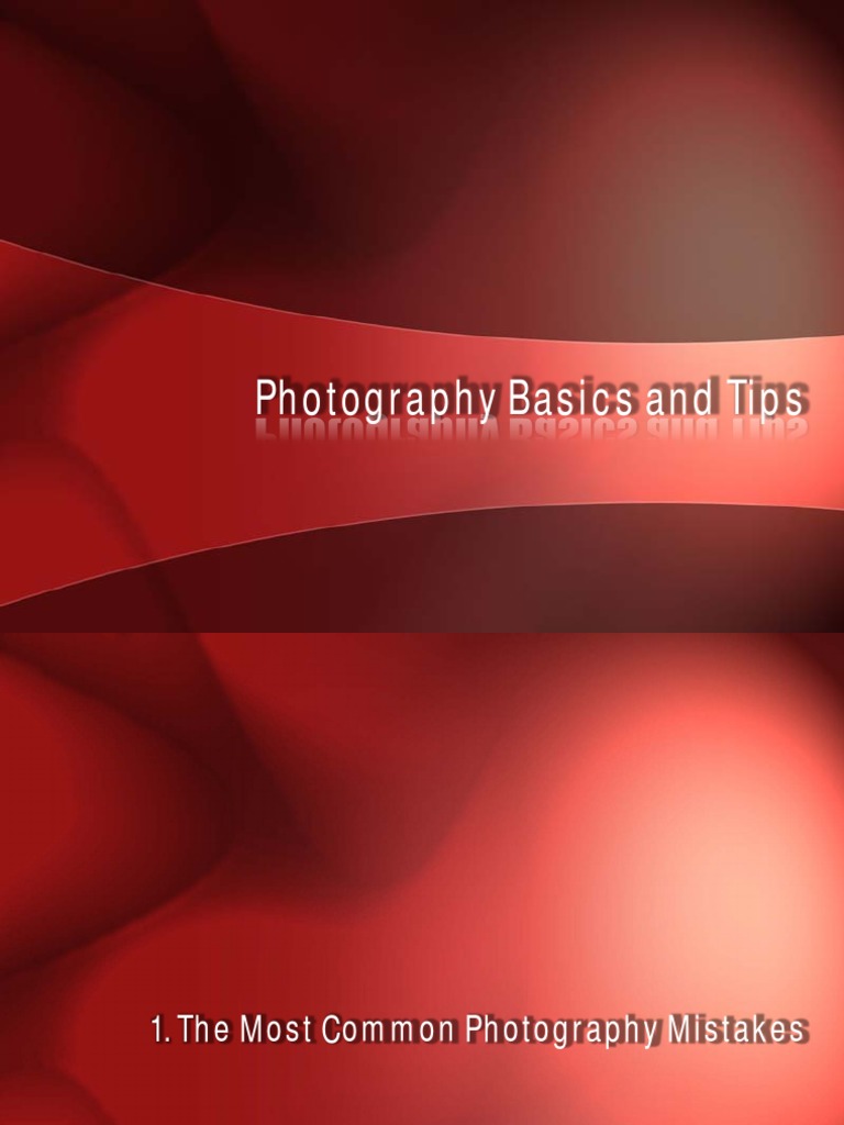 Photography Basics and Tips - 1 PDF | PDF | Exposure (Photography ...