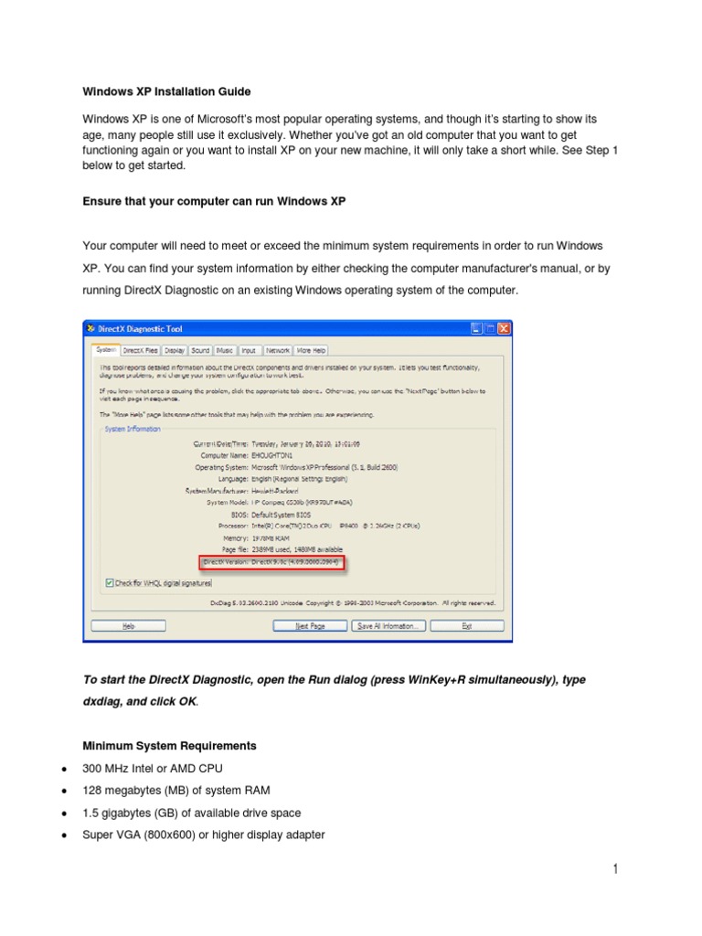 XP Guide | PDF | Booting | Bios