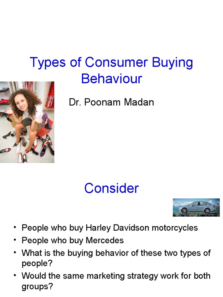 Types of Consumer Buying Behaviour | PDF | Behavior | Consumer Behaviour