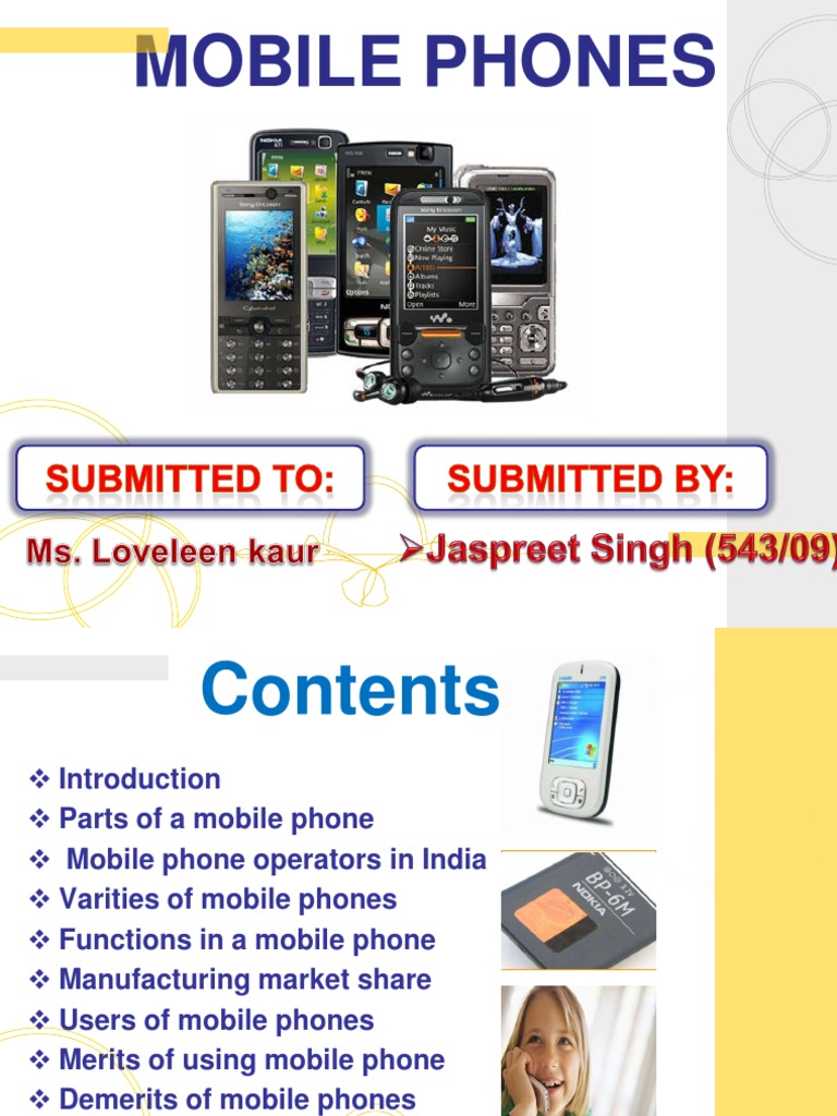 Mobile Phone Presentation by Jaspreet Singh Lakhi | PDF | Mobile Phones ...