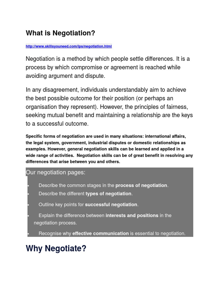 The Essential Process of Negotiation: Understanding the Key Stages ...